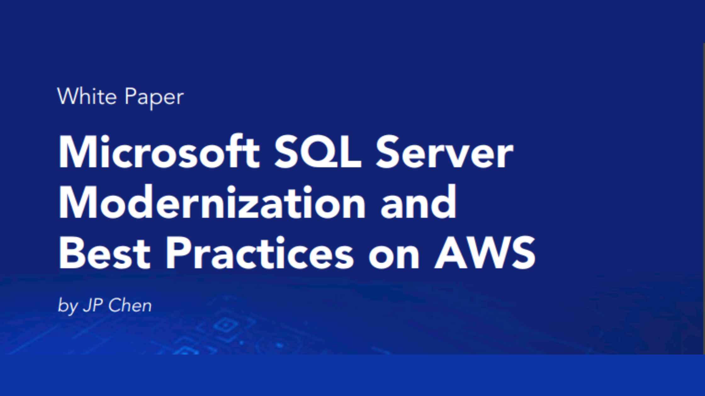 Microsoft SQL Server Modernization and Best Practices on AWS - Intent ...